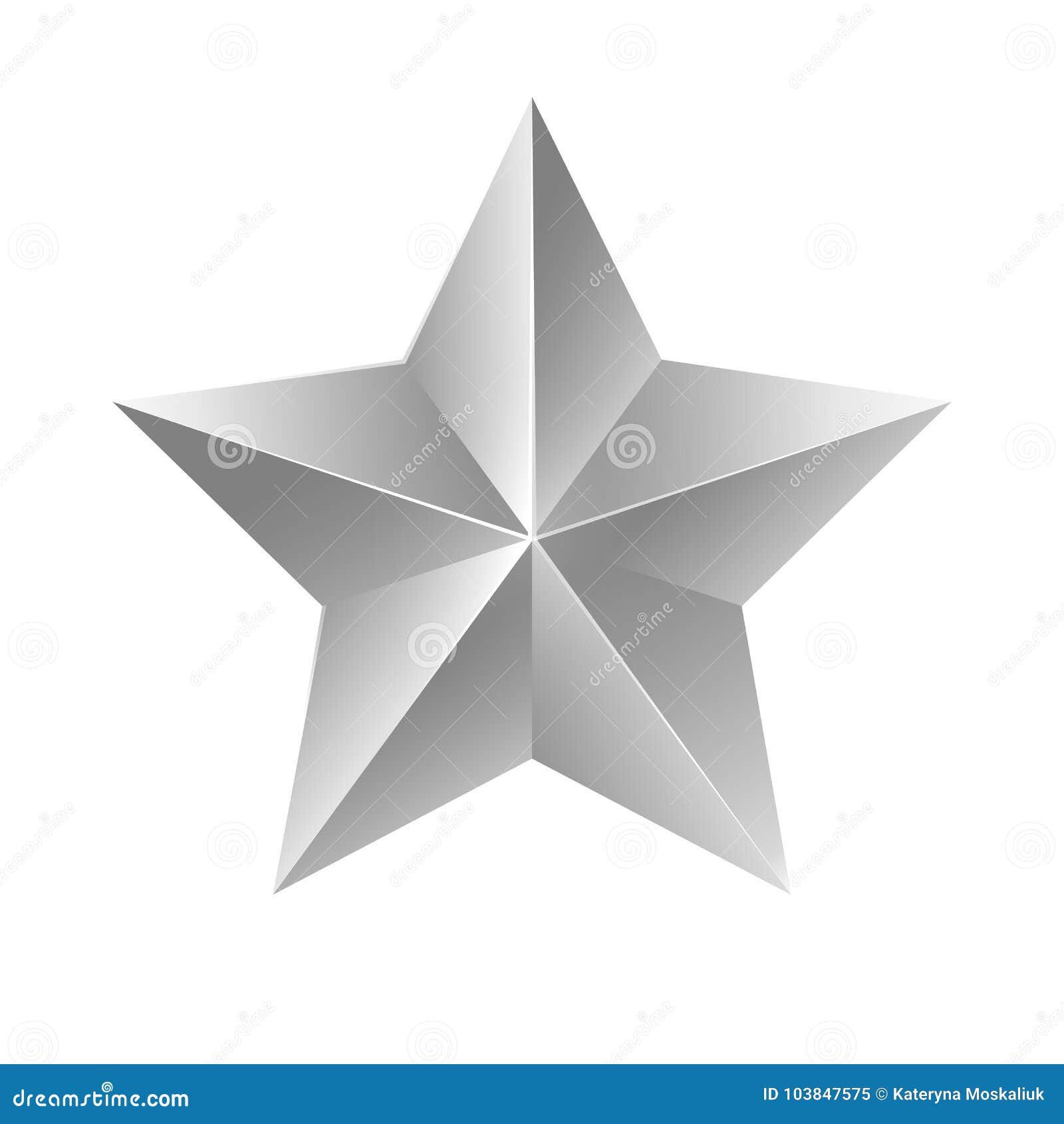 Silver Star. Vector Sign on White Background. Stock Vector ...