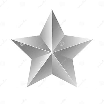 Silver Star. Vector Sign on White Background. Stock Vector ...