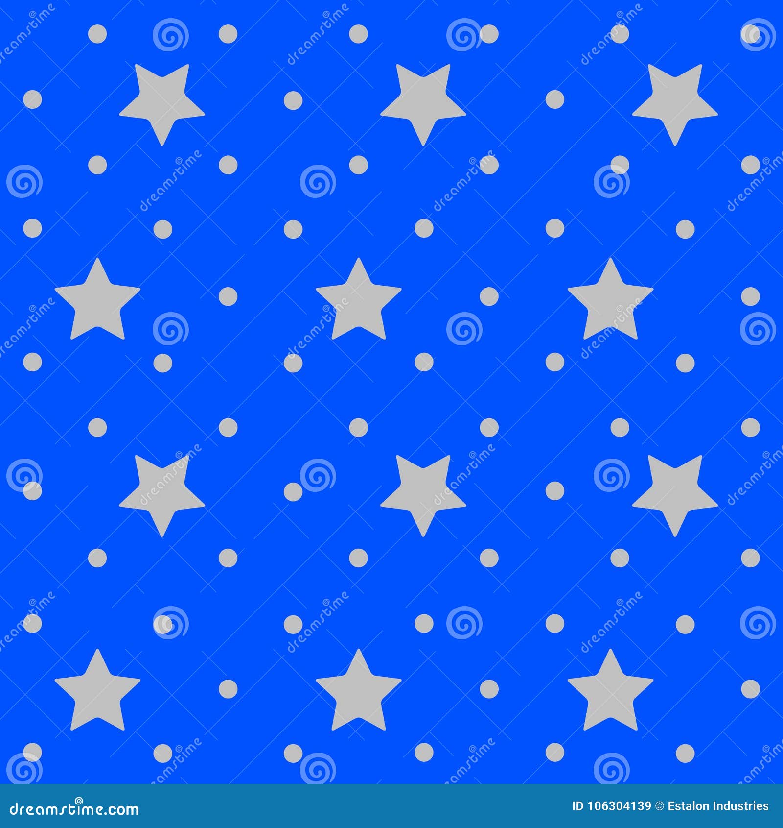 Silver Stars with Blue Repeat Pattern Background Stock Illustration ...