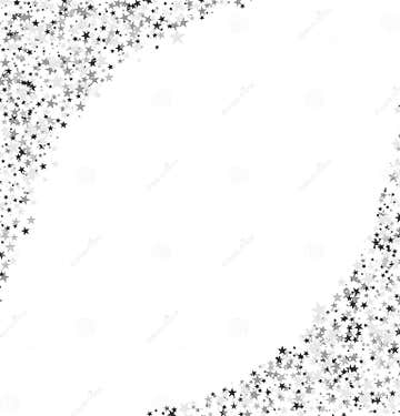 Silver Stars in Corners on White Background. Abstract Background ...