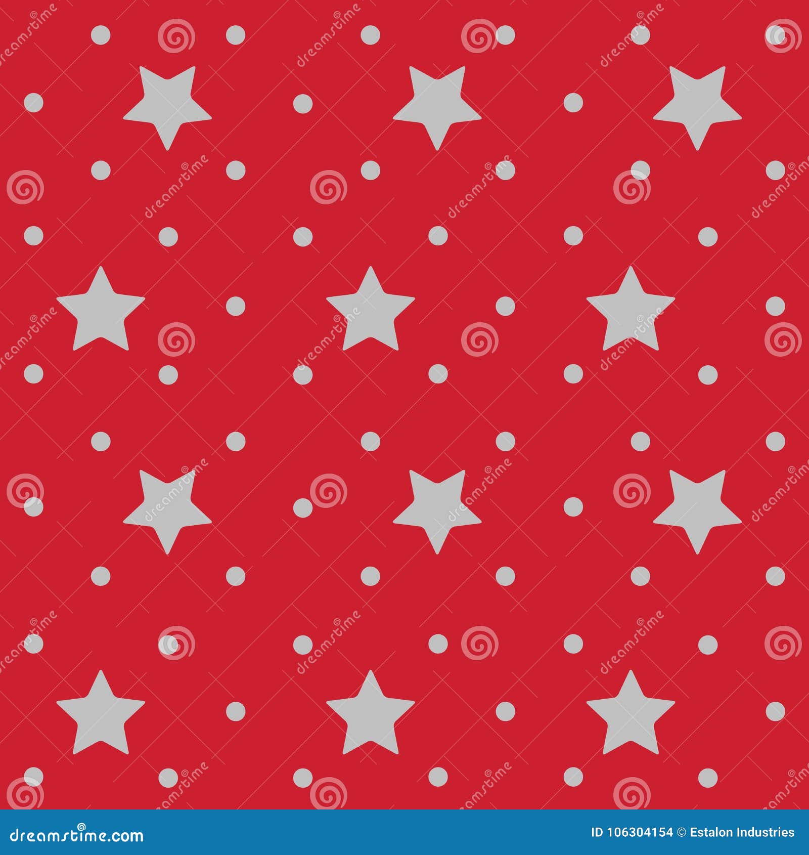 Silver Stars with Red Repeat Pattern Background Stock Illustration ...