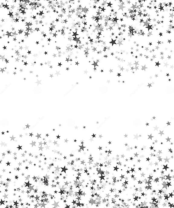 Silver Stars On White Background Abstract Background Stock Vector