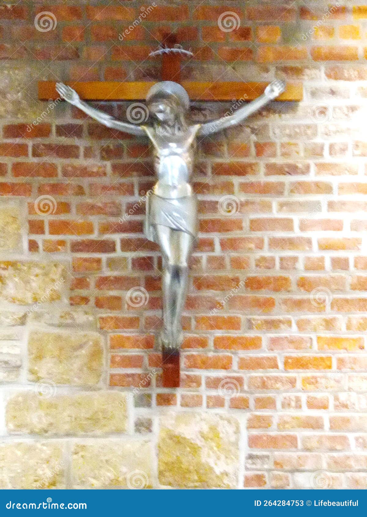 Crucifix of Jesus stock image. Image of memorial, lighting - 264284753