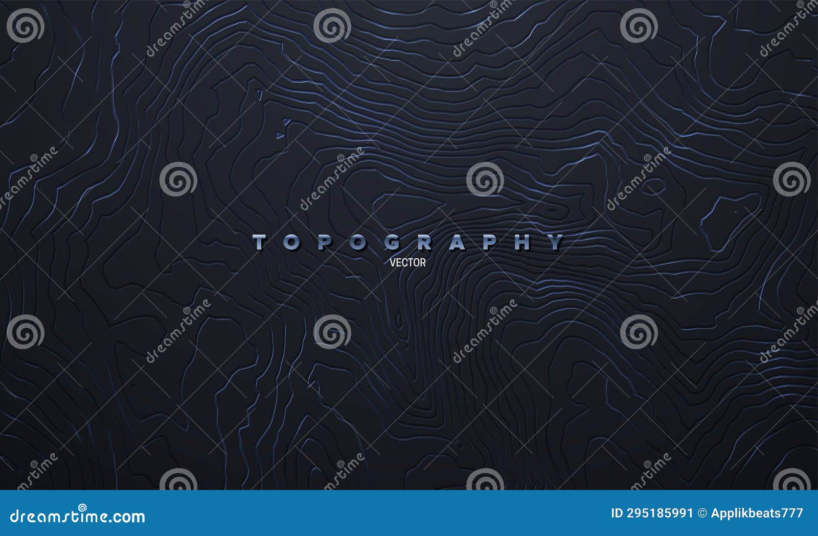 Silver or Steel Topography Pattern. Vector Illustration of Heights Map ...