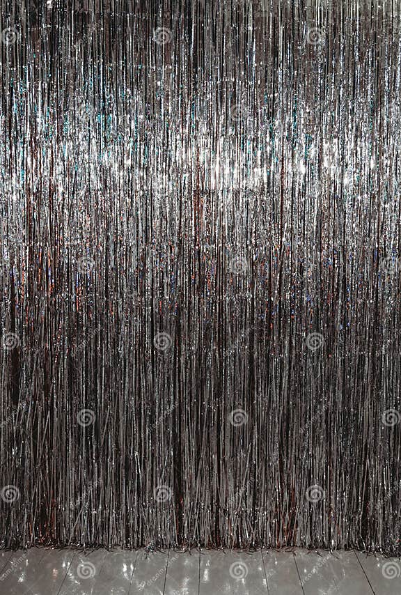 Silver Streamers Background Stock Photo - Image of shiny, decoration ...