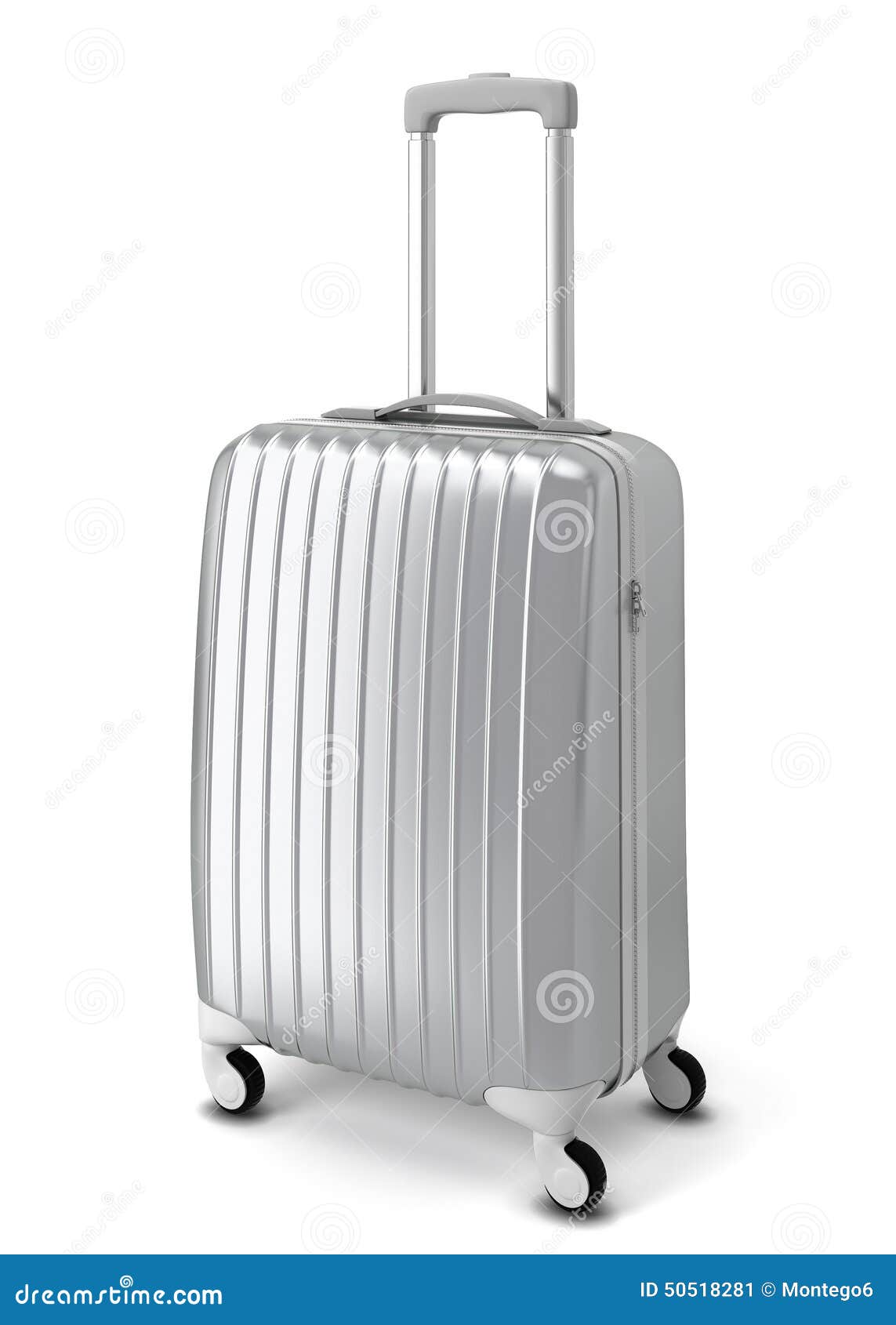 A Silver Suitcase Leaning Against A Wall In A Hotel Corridor Royalty ...