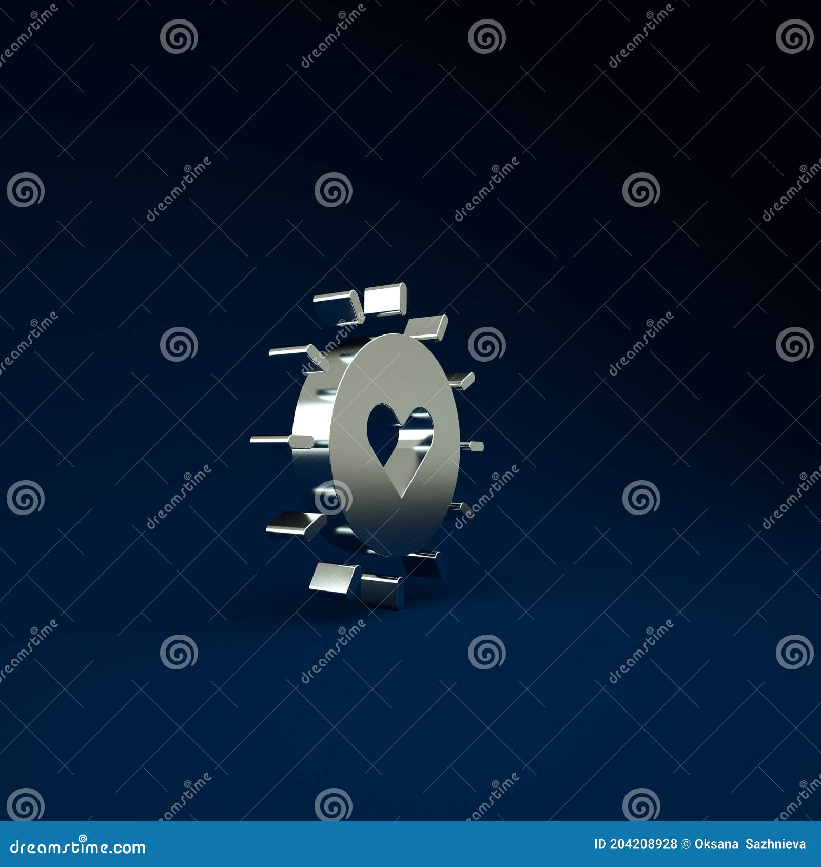 Silver Sun Icon Isolated on Blue Background. Minimalism Concept Stock ...