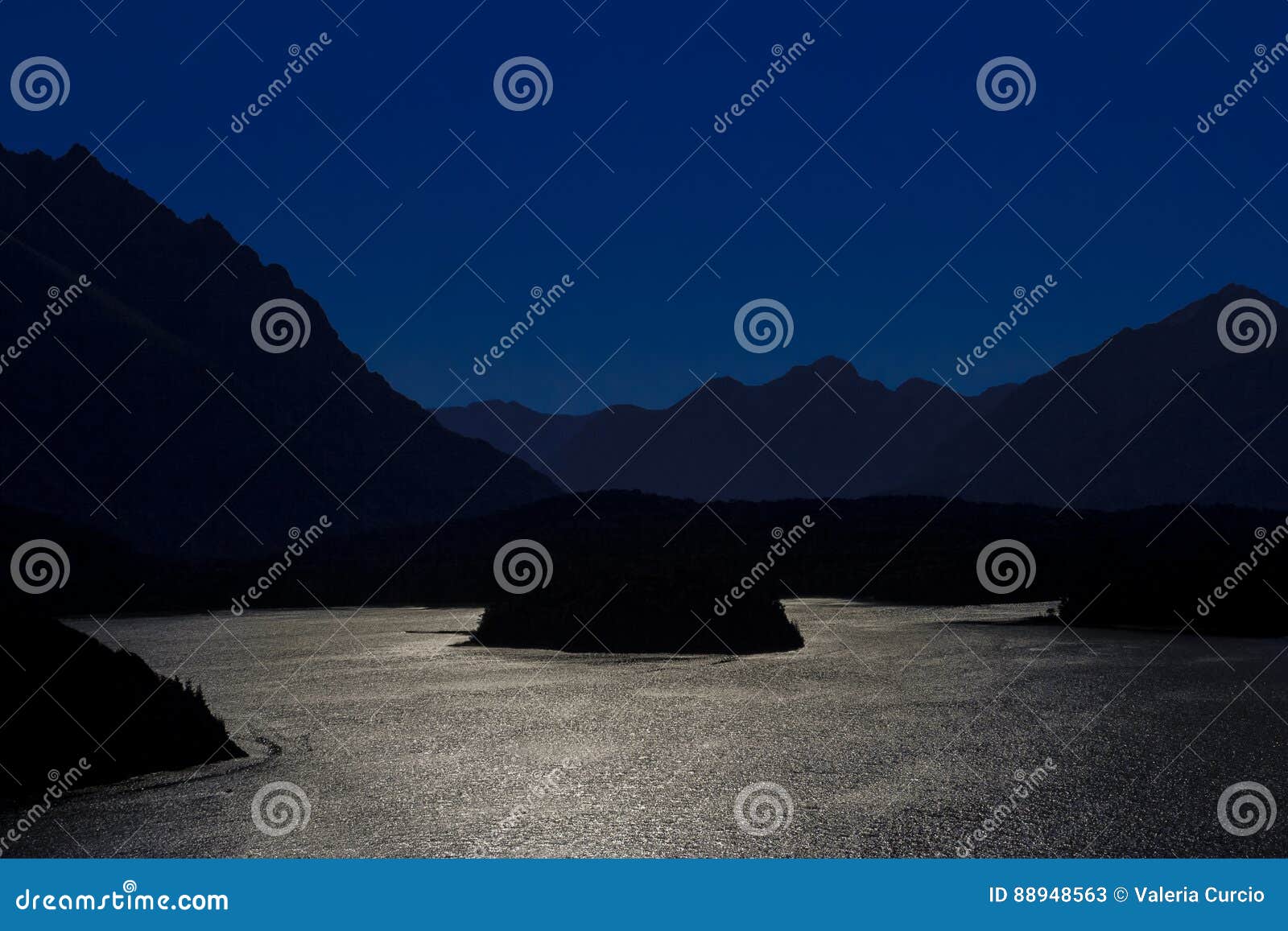 Silver Sunset stock image. Image of gloaming, patagonia - 88948563