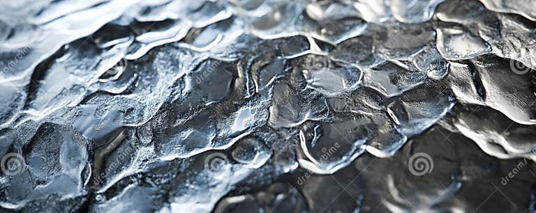 A Silver Surface with a Hammered Texture, Creating a Dimpled Effect ...