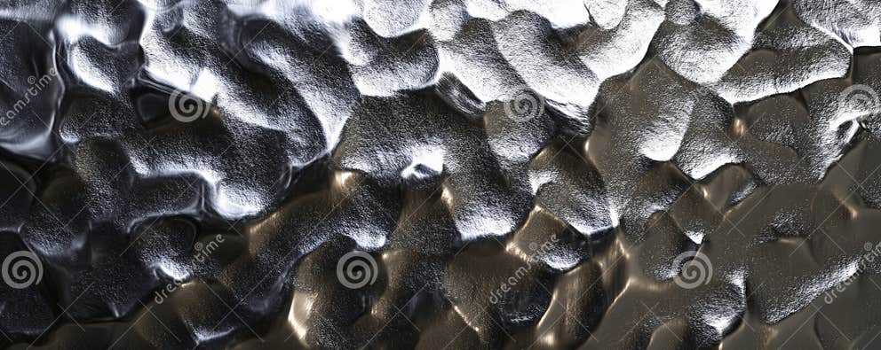A Silver Surface with a Hammered Texture, Creating a Dimpled Effect ...