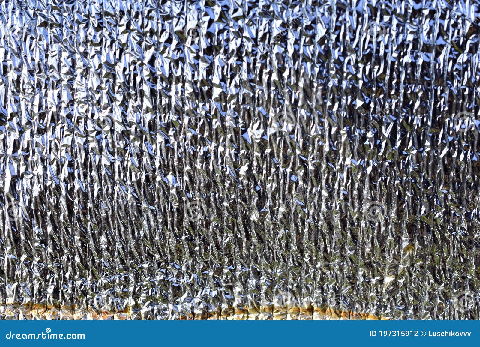 Silver Surface of Thermal Insulation during the Day Stock Photo - Image ...
