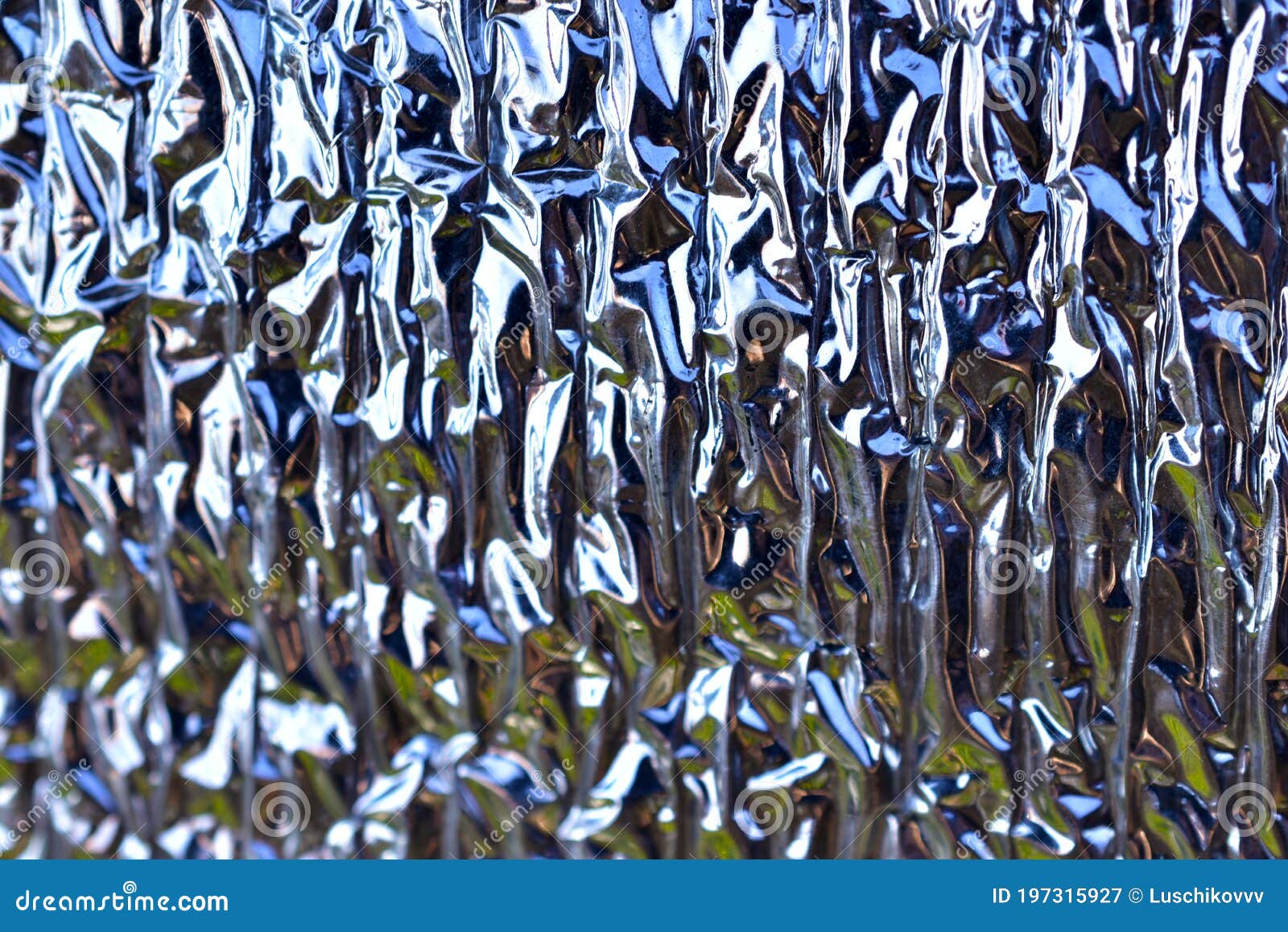 Silver Surface of Thermal Insulation during the Day Stock Image - Image ...