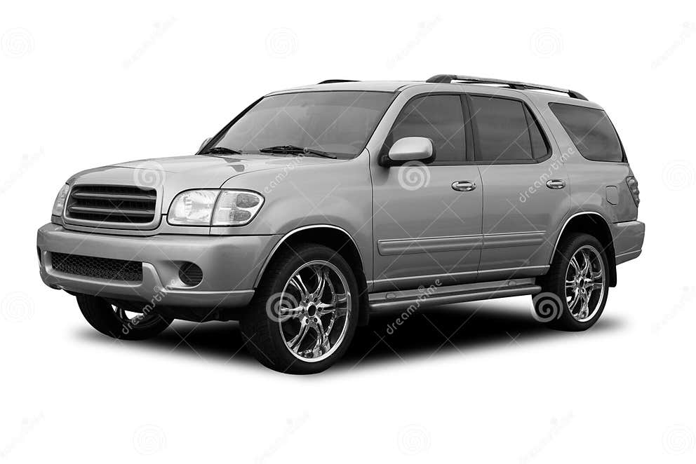 Silver SUV stock image. Image of circles, lights, angled - 9984605