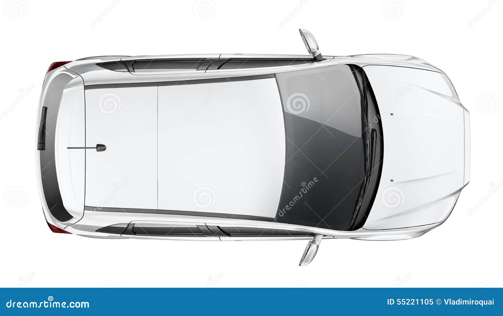 Silver SUV - Top View Stock Illustration - Image: 55221105