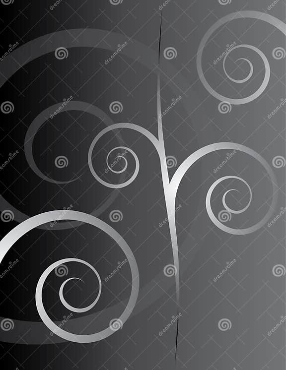 Silver Swirls stock illustration. Illustration of silver - 10075910