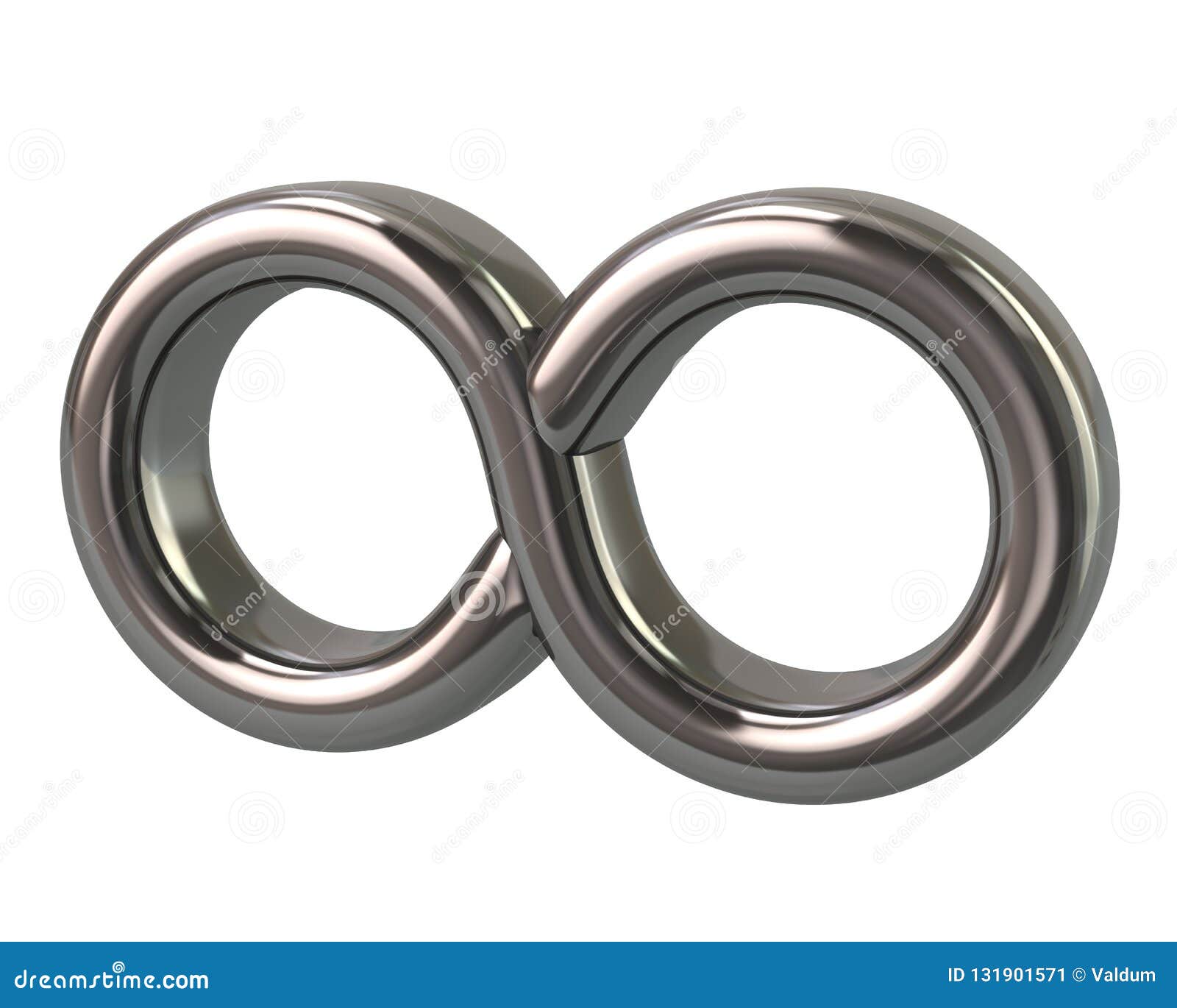 Silver Symbol of Infinity 3d Illustration Stock Illustration ...