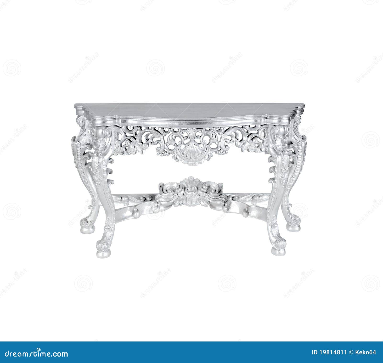 Silver table stock image. Image of silver, classic, elegance - 19814811