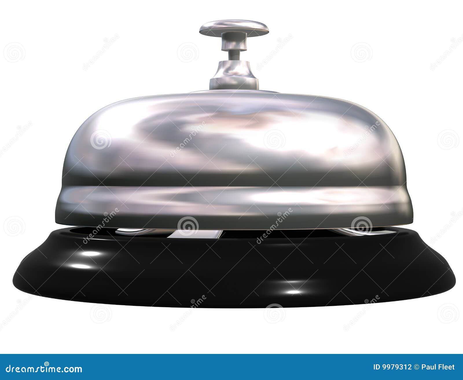 Silver table bell stock illustration. Illustration of reception - 9979312