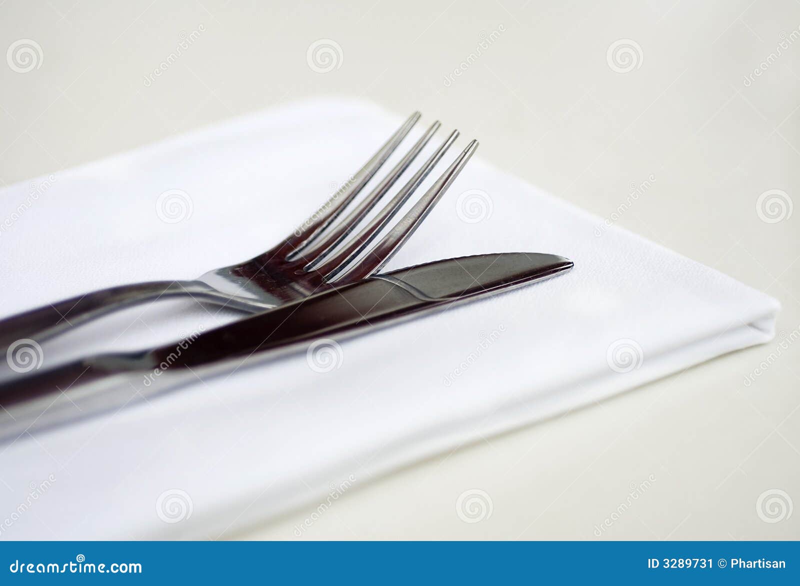 Silver Table Wear and Napkin Stock Image - Image of reservation, cloth ...