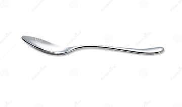 Silver Teaspoon Side View Isolated with Path Stock Photo - Image of ...