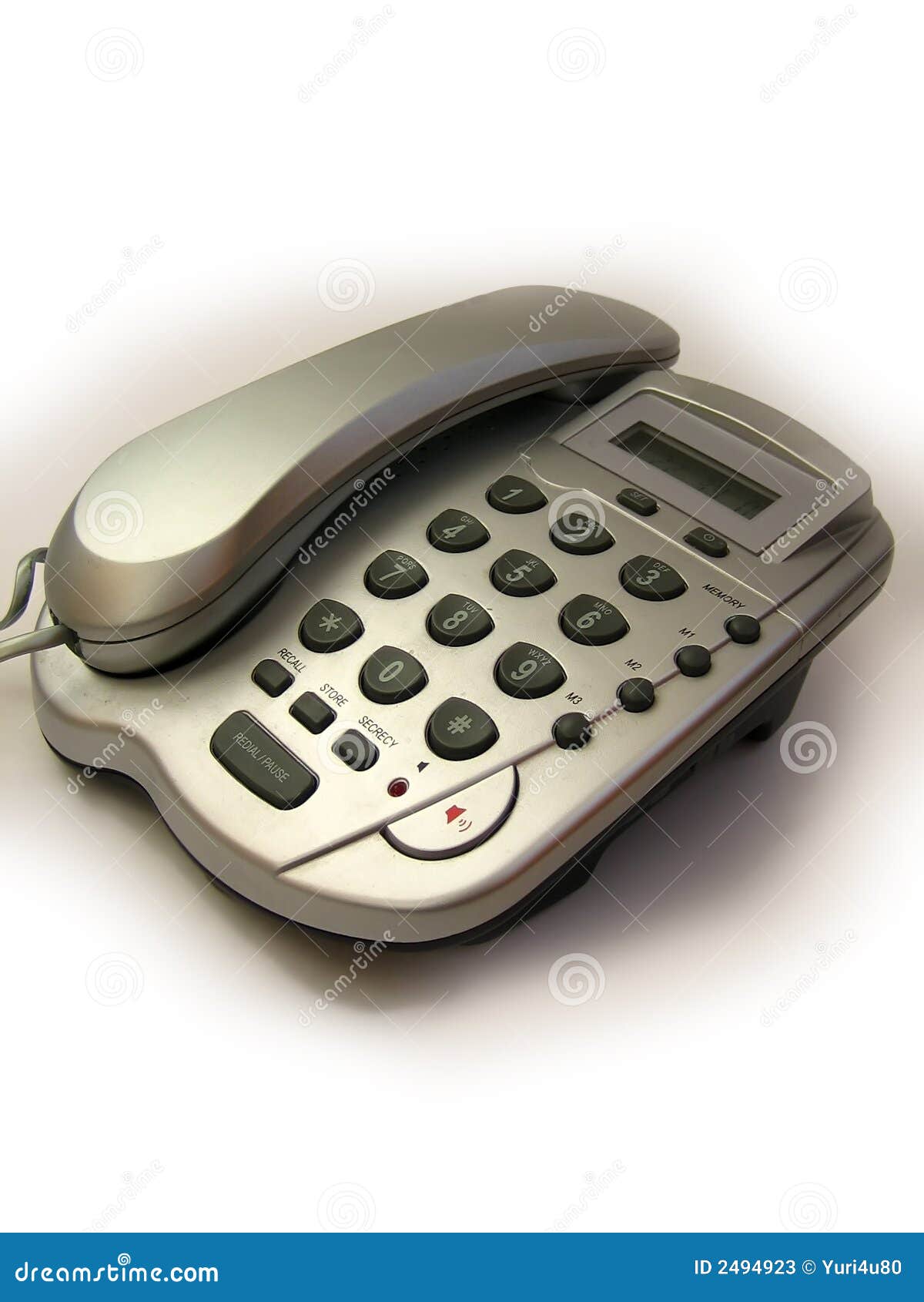 Silver telephone stock image. Image of phones, decisions - 2494923