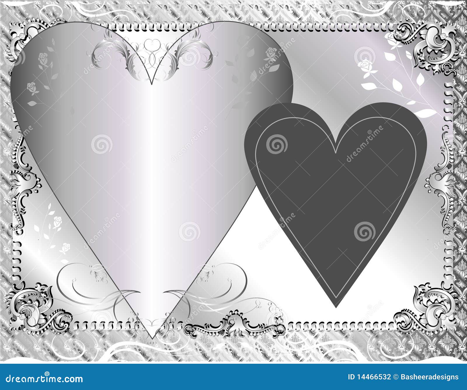 Silver Template stock vector. Illustration of fancy, marriage - 14466532
