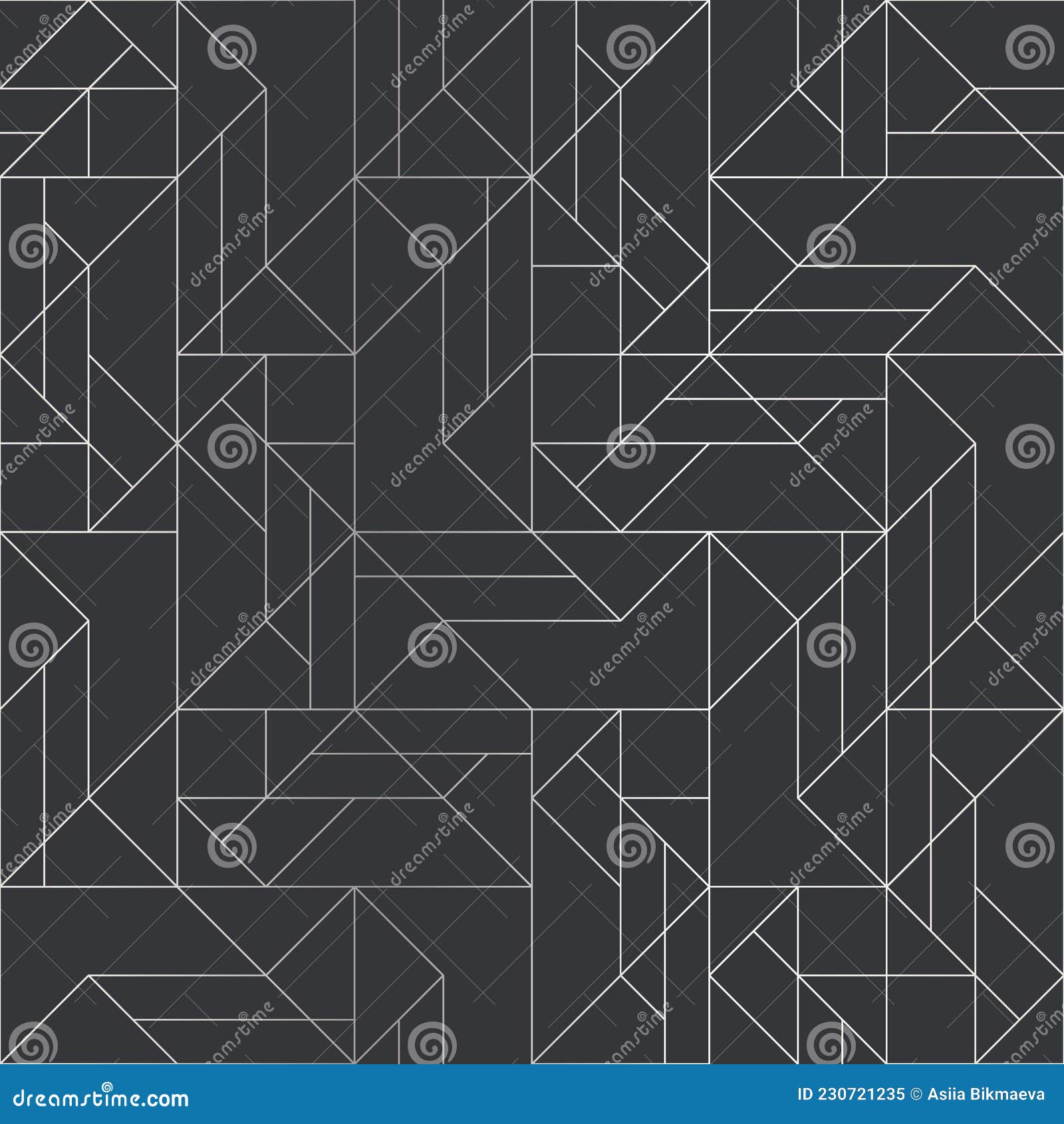 Silver Texture. Seamless Geometric Pattern. Silver Background. Vector ...