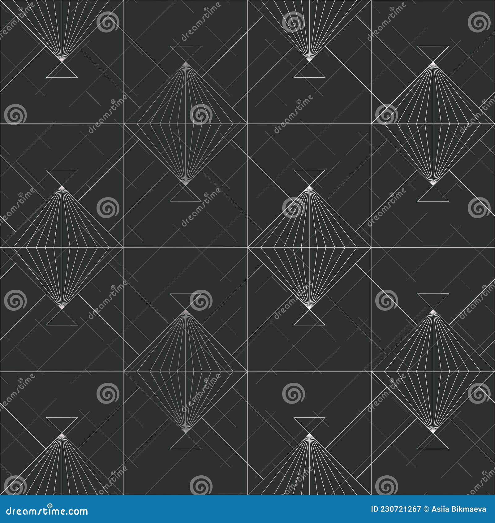 Silver Texture. Seamless Geometric Pattern. Silver Background. Vector ...
