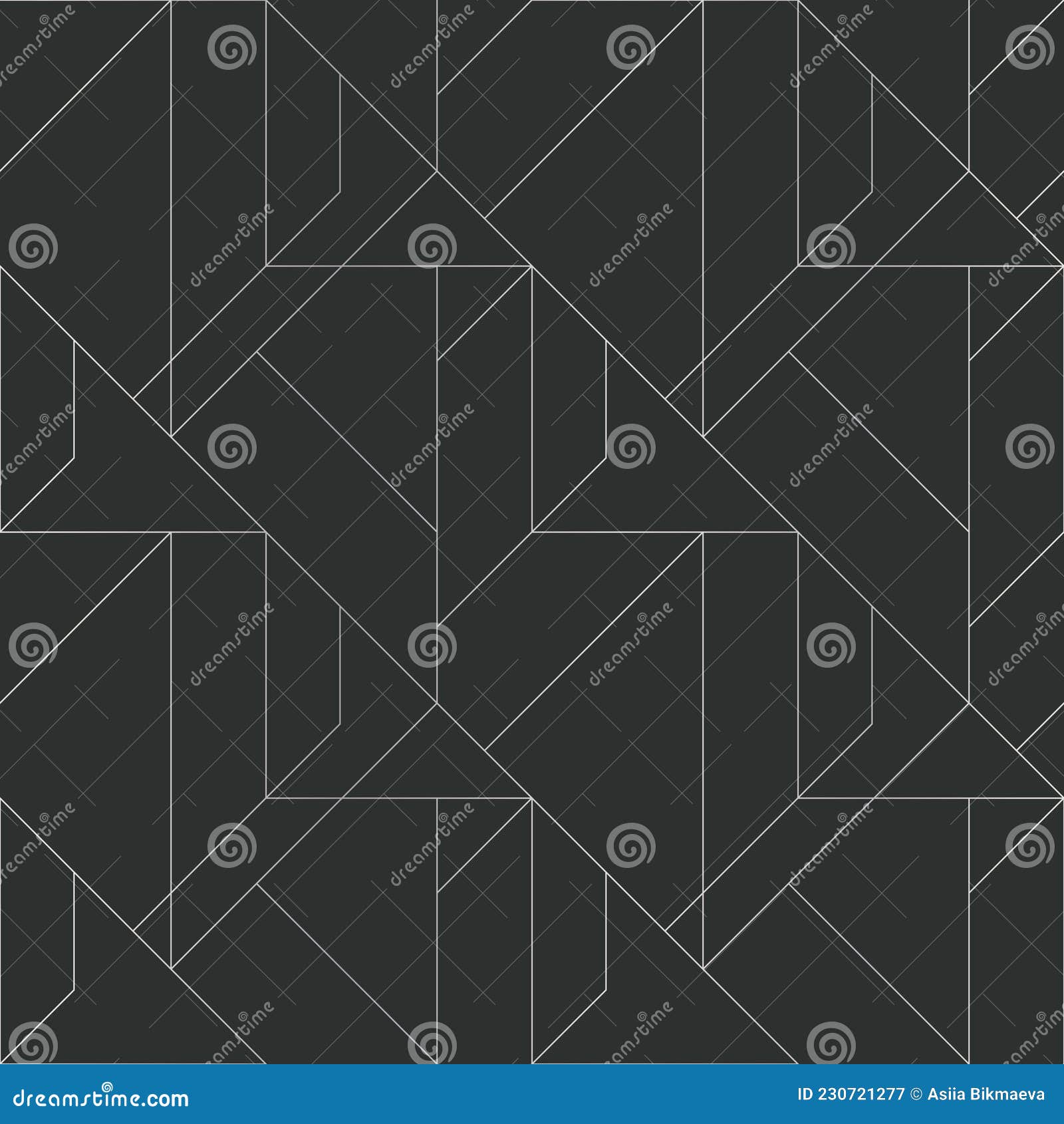 Silver Texture. Seamless Geometric Pattern. Silver Background. Vector ...