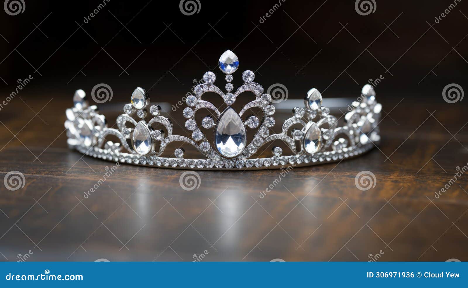 A Silver Tiara Fit for a Royal Stock Illustration - Illustration of ...