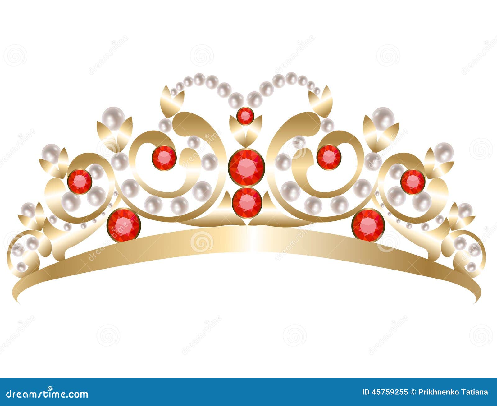 Silver tiara stock vector. Illustration of golden, rich - 45759255