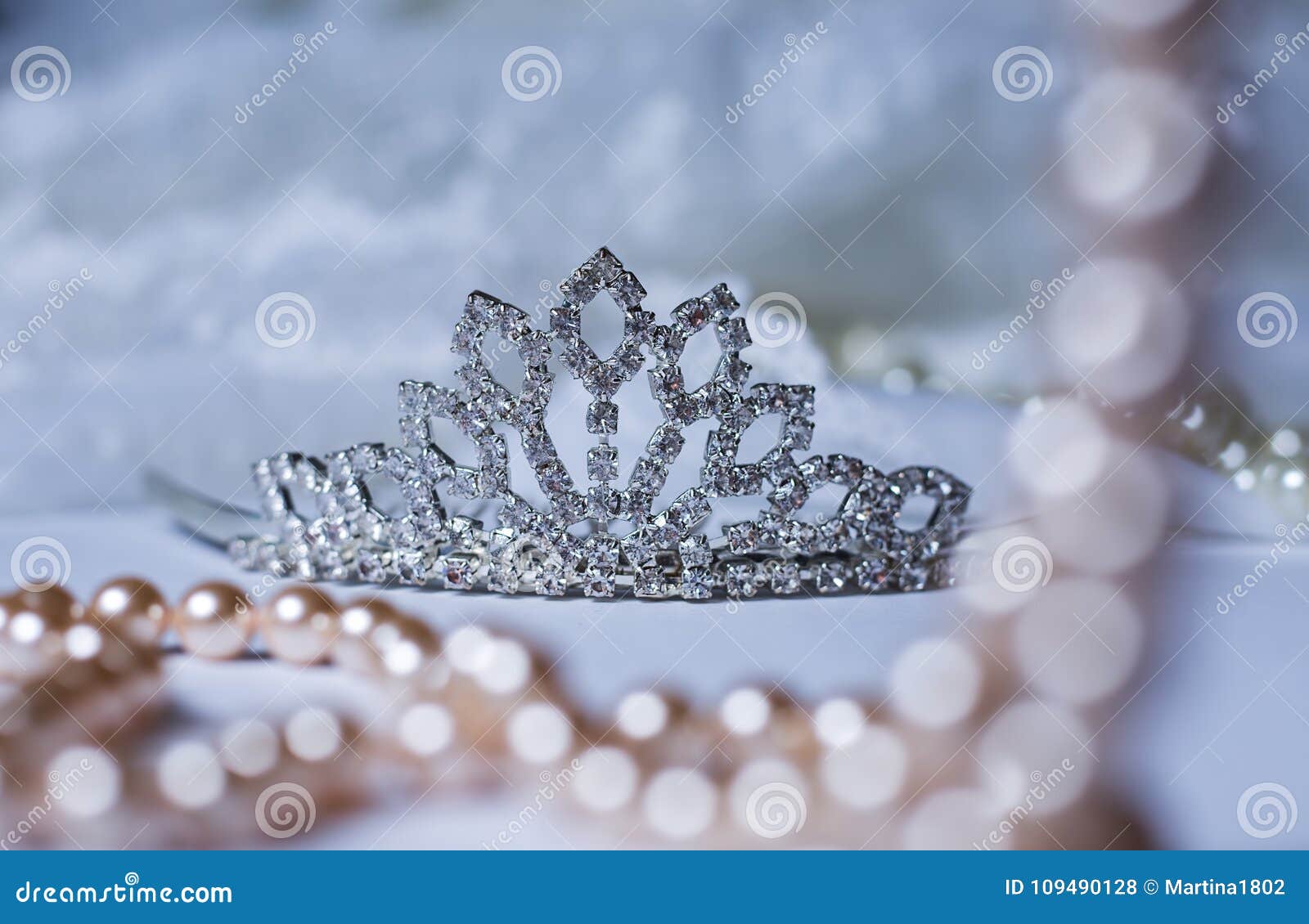 Silver tiara wedding crown stock photo. Image of bride - 109490128