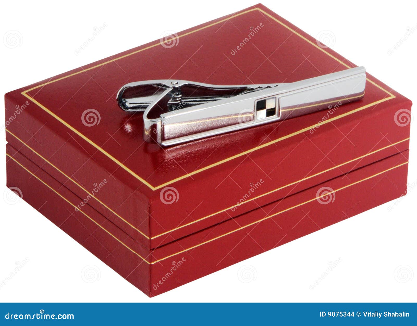 Silver tie-pin and box stock photo. Image of accessory - 9075344