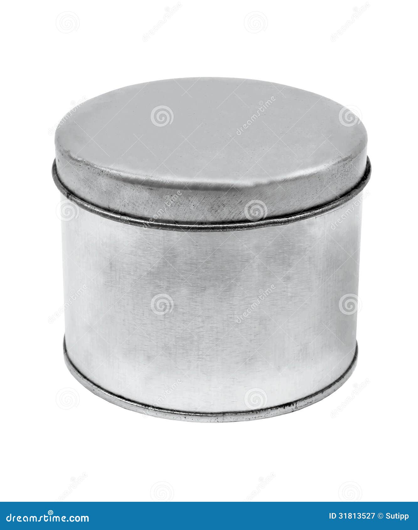 Silver Tin Can Design Product Package Stock Image - Image of aluminum ...