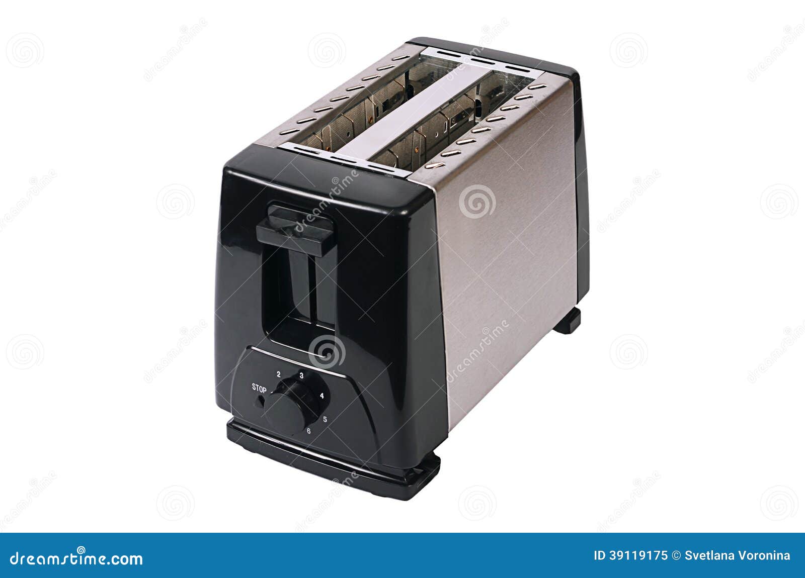 Silver Toaster Isolated on White Background Stock Image - Image of ...