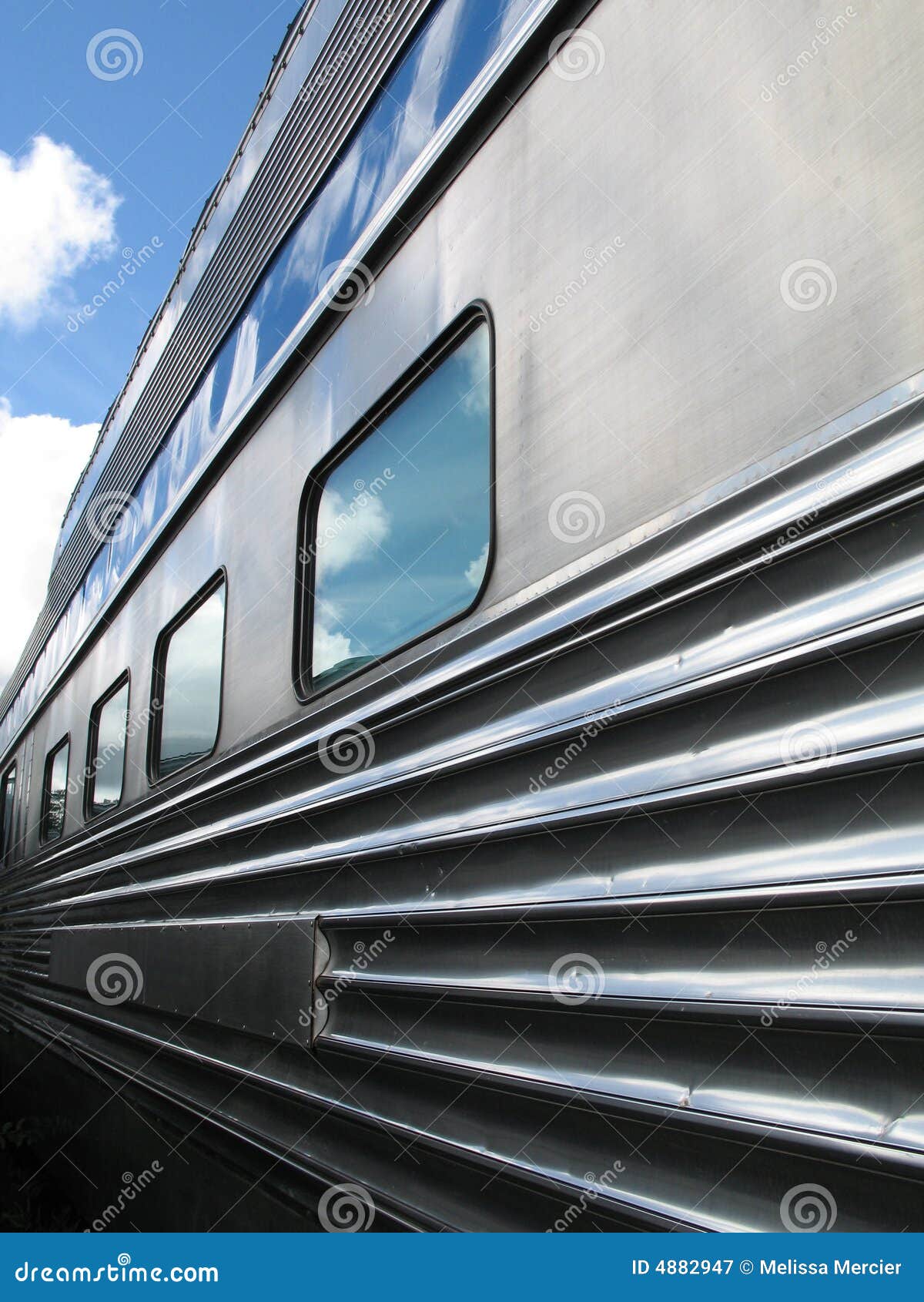 Silver train stock image. Image of holiday, transportation - 4882947