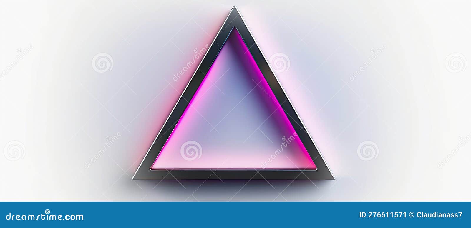 The Silver Triangle on White Background, Generative Ai Illustration ...