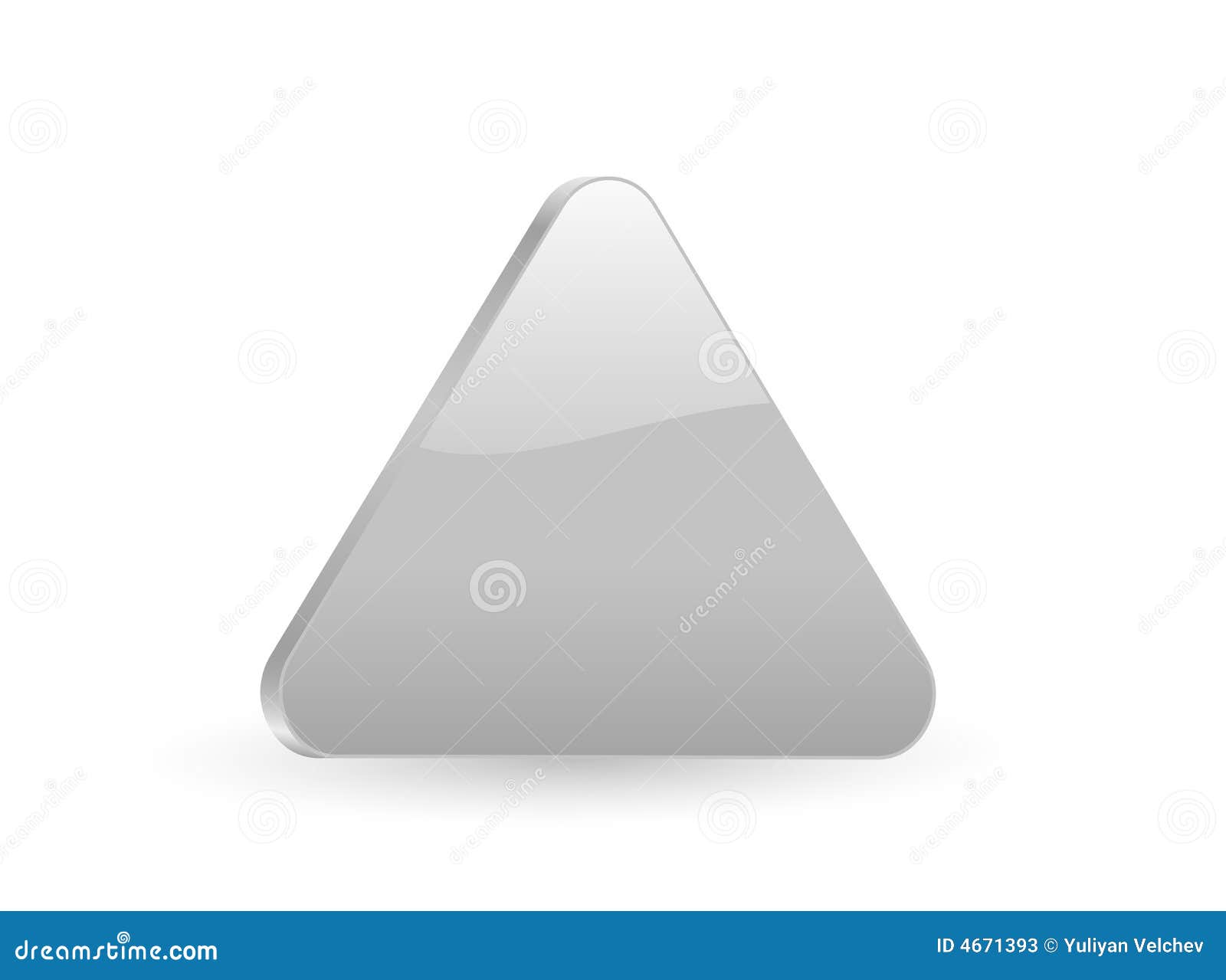 Silver Triangular 3d Icon 2 Stock Vector - Illustration of glow, shine: 4671393