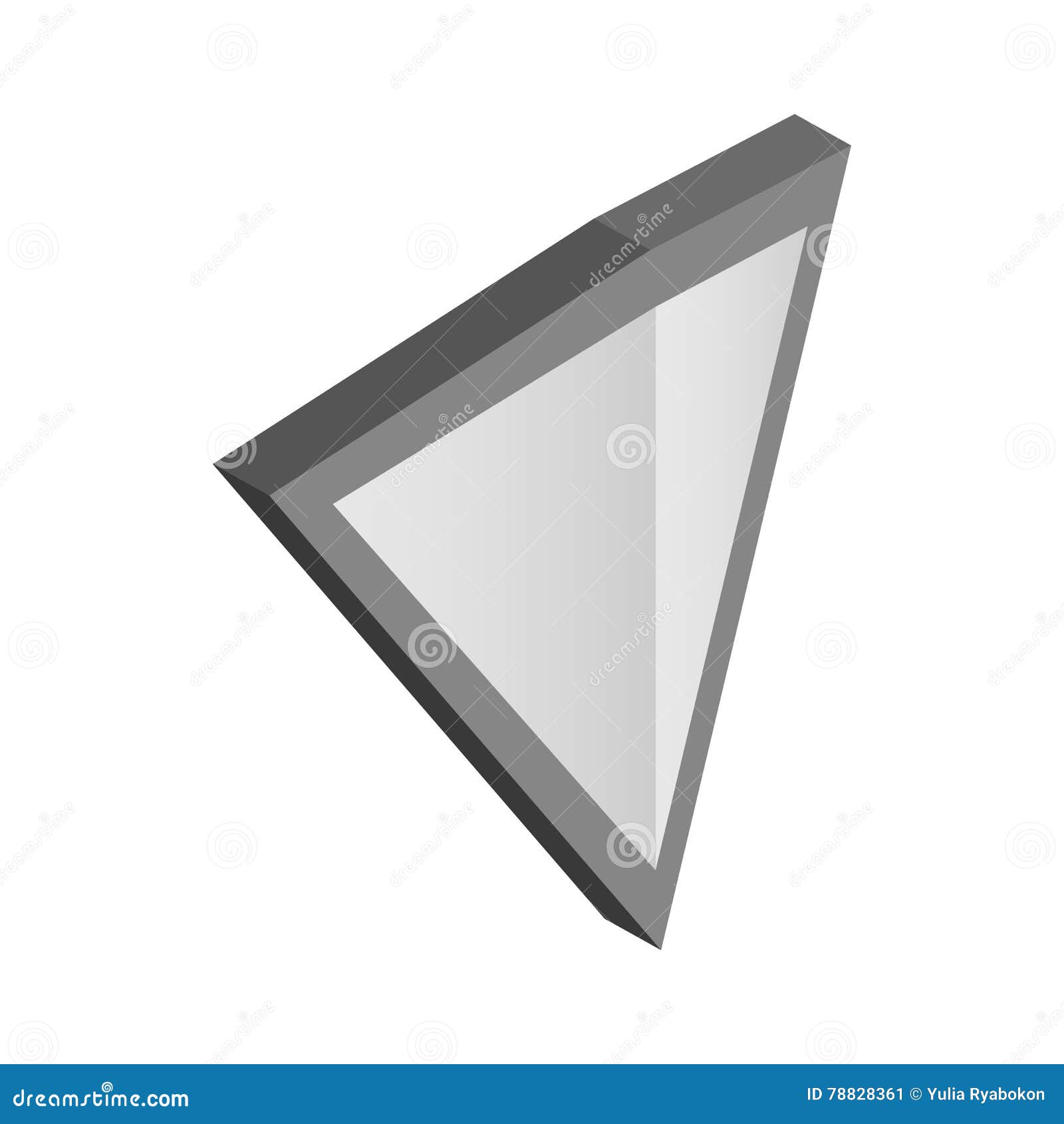 Silver Triangular Shield Icon, Isometric 3d Style Stock Vector ...