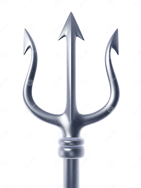 Silver trident stock illustration. Illustration of neptune - 13694056