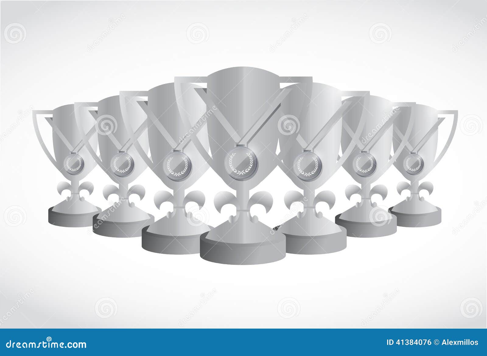 Silver Trophies - Awards Royalty-Free Cartoon | CartoonDealer.com #84611099