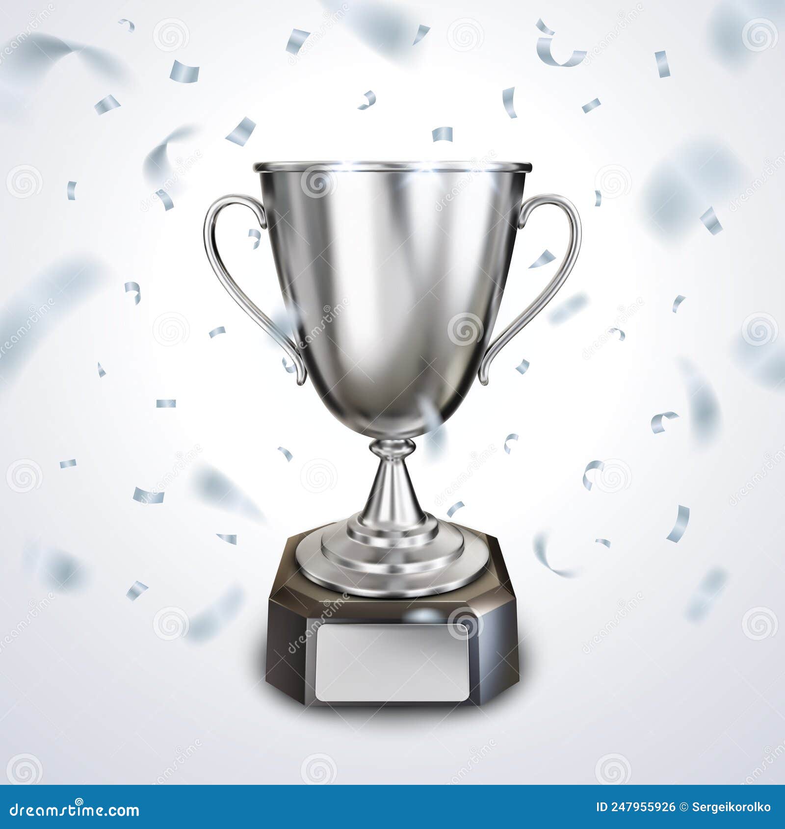 Silver Trophy Cup or Champion Cup with a Blank Silver Plate for Your ...