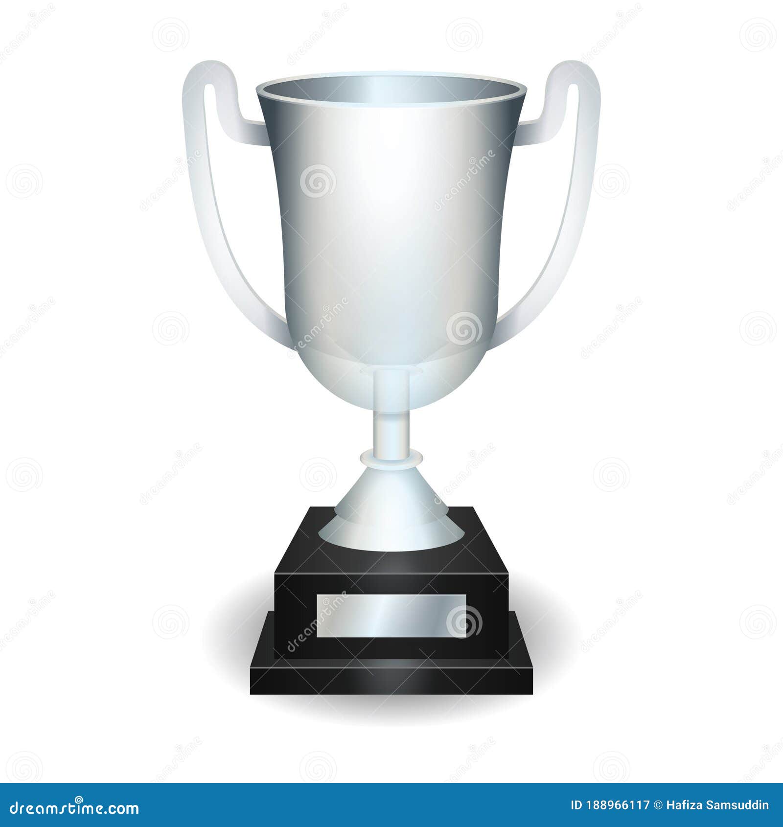 Silver Trophy Cup. Vector Illustration Decorative Design Stock Vector ...