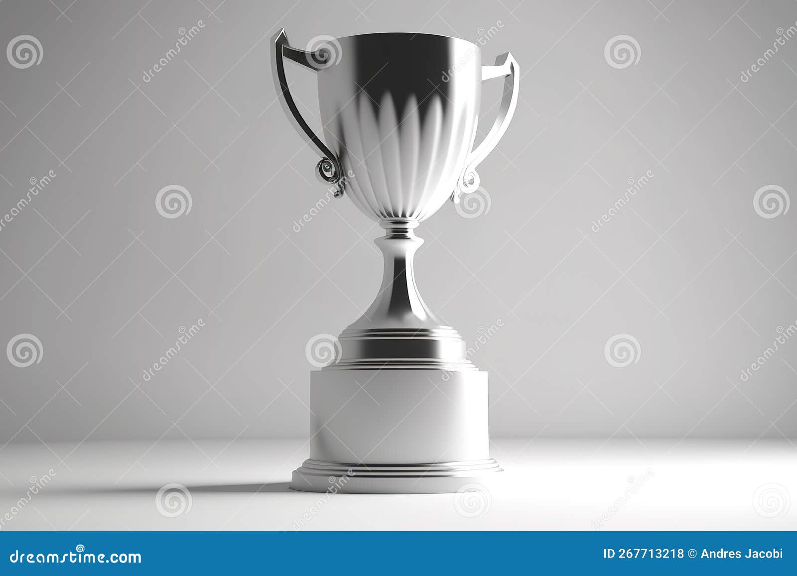 Silver Trophy Render Over White Gradient Background. Royalty-Free Stock Image | CartoonDealer ...