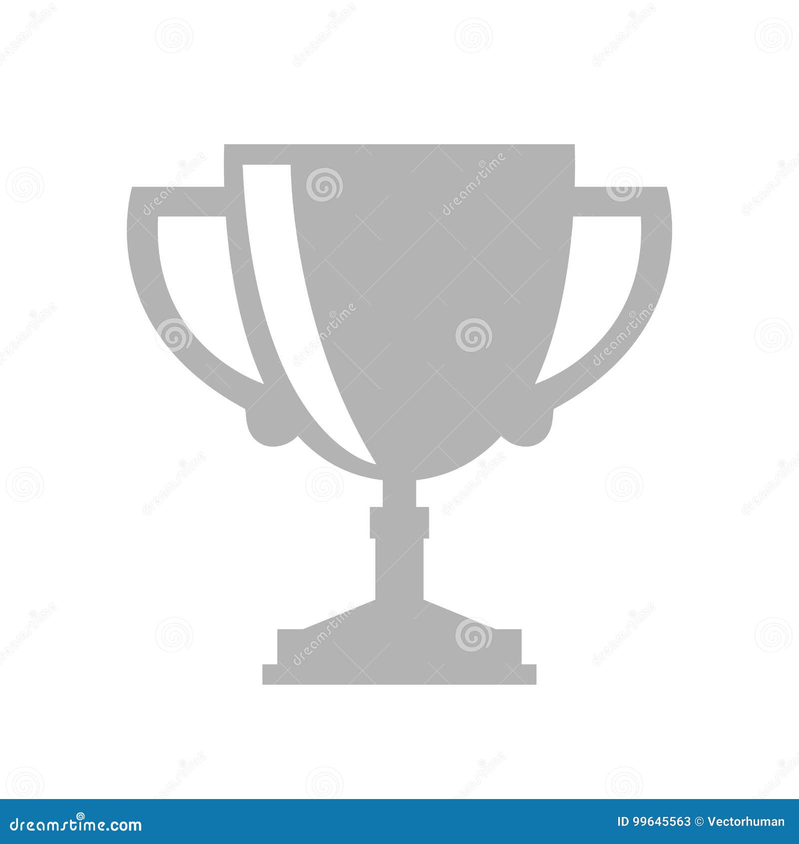 Silver Trophy stock vector. Illustration of icon, success - 99645563