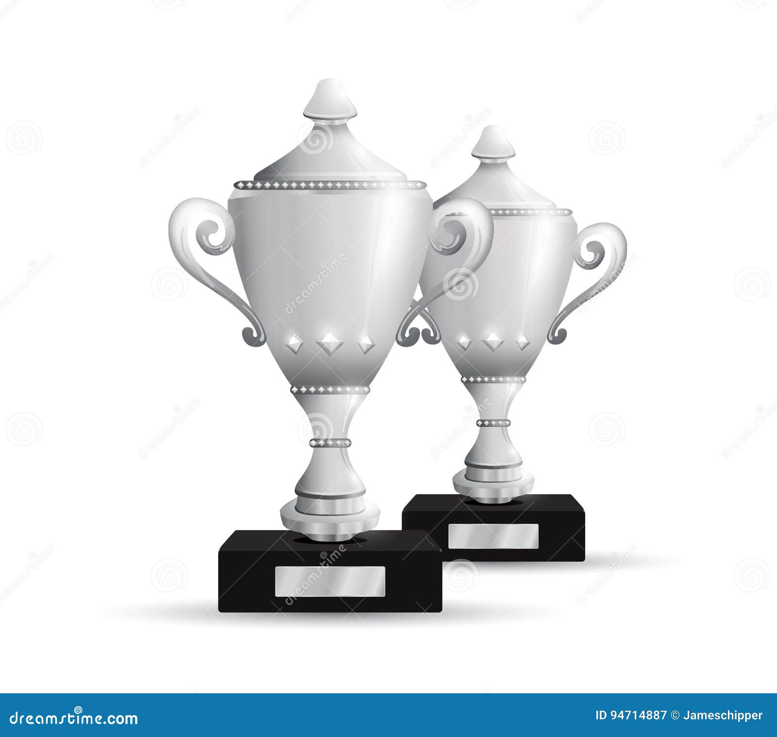 A silver trophy stock vector. Illustration of silver - 94714887
