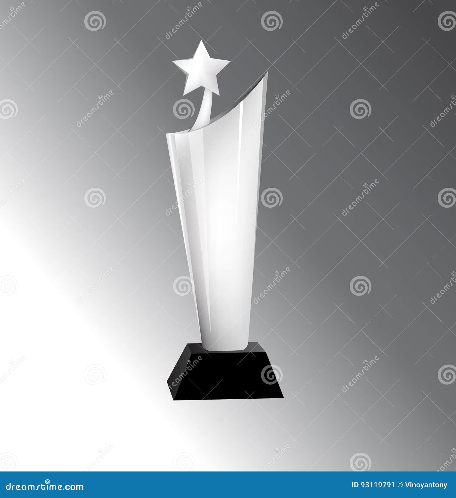 Silver Trophy vector stock vector. Illustration of reward - 93119791