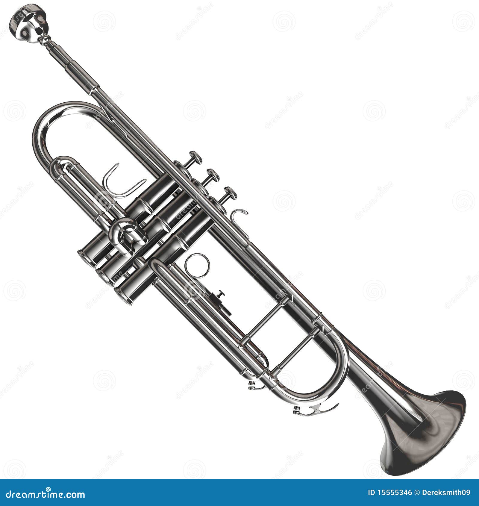 Silver Trumpet stock illustration. Illustration of play - 15555346