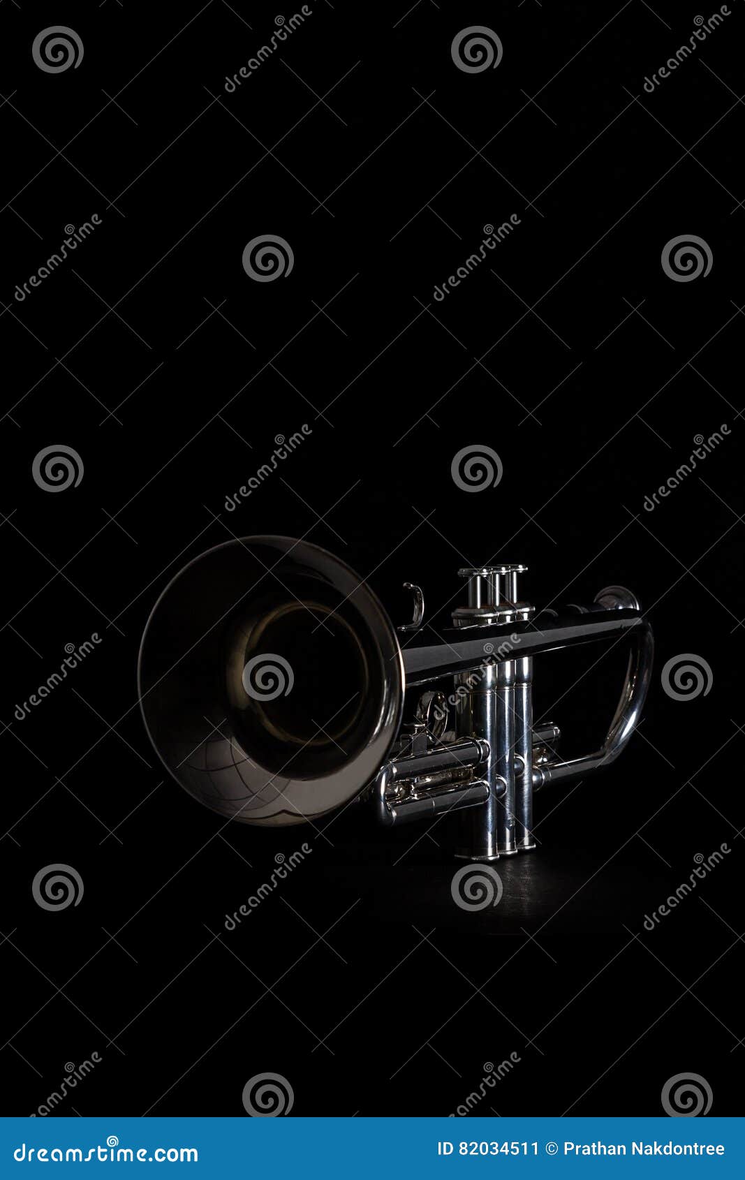 Silver trumpet isolated stock image. Image of music, shiny - 82034511