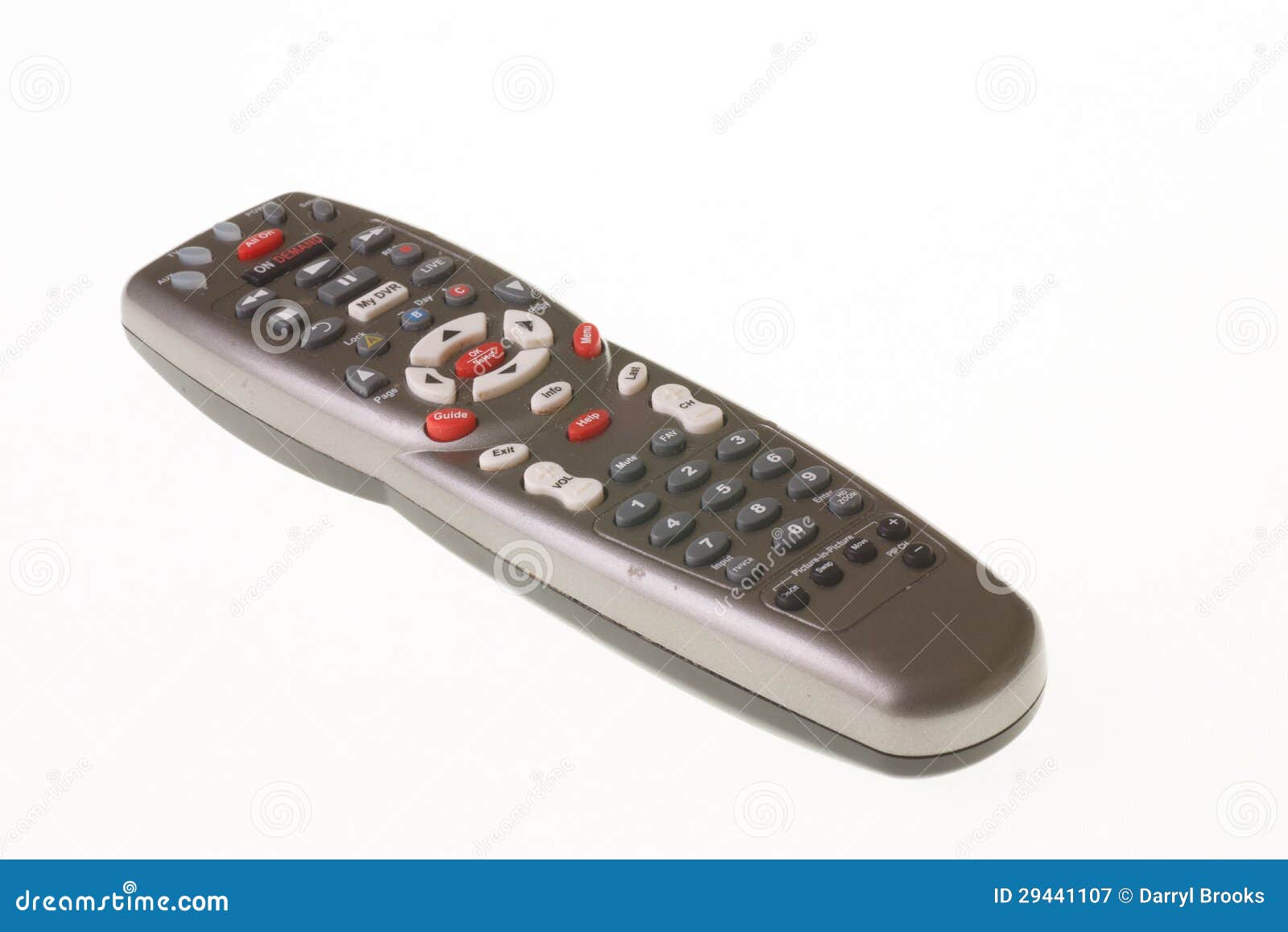 Silver Universal Remote Control Stock Image - Image of grey ...